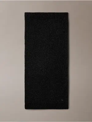 Calvin Klein Metallic Knit Scarf - Black