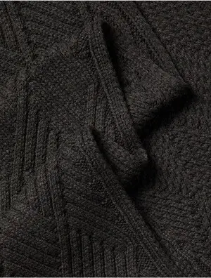 Calvin Klein Cable Knit Scarf - Black
