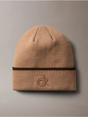 Calvin Klein Embossed Logo Tipped Beanie Amphora