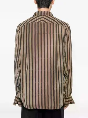 ZIGGY CHEN Panelled Striped Shirt