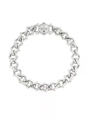 Emanuele Bicocchi Polished Chain Bracelet With Logo Detail - Silver