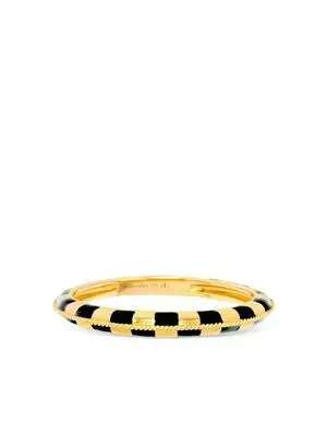 Yvonne Léon 9k Yellow Check-pattern Ring - Gold