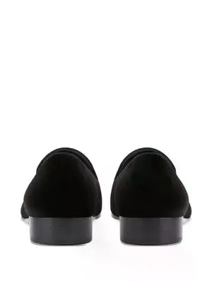 GIUSEPPE ZANOTTI Terence Embroidered Loafers - Black