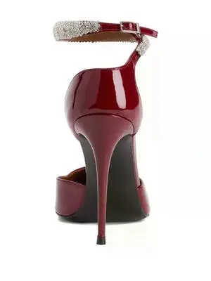 GIUSEPPE ZANOTTI 105mm Elenie Crystal-embellished Pumps - Red