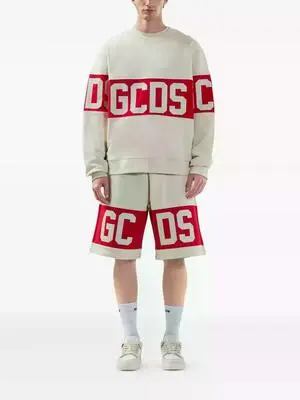 Gcds Logo Stripe Sweater - Neutrals