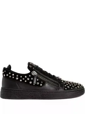GIUSEPPE ZANOTTI Studded Zip-up Sneakers