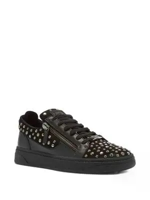 GIUSEPPE ZANOTTI Studded Zip-up Sneakers
