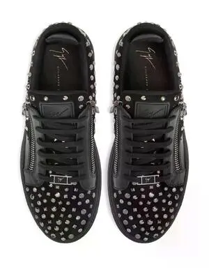 GIUSEPPE ZANOTTI Studded Zip-up Sneakers