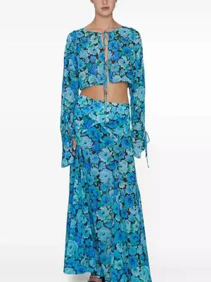 Remain Birger Christensen Floral Print Midi Skirt