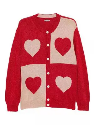 BODE Lame Hearts Cardigan - Red