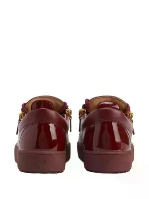 GIUSEPPE ZANOTTI Frankie Glossy-leather Sneakers - Red