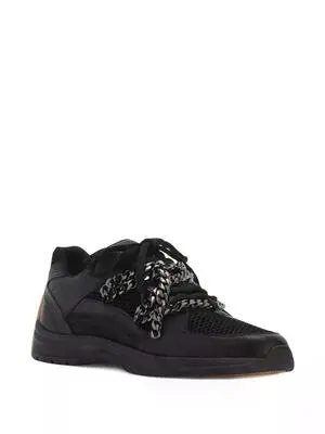GIUSEPPE ZANOTTI Trail Chain-detail Lace-up Sneakers - Black