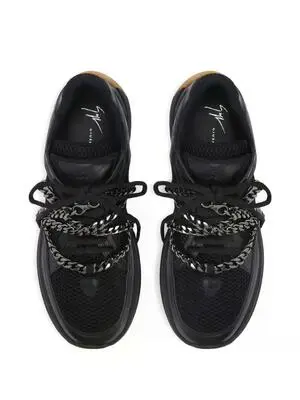GIUSEPPE ZANOTTI Trail Chain-detail Lace-up Sneakers - Black