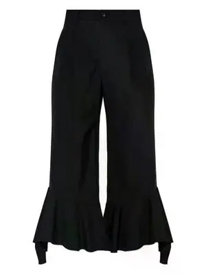 Comme Des Garçons Ruffled-hem Trousers