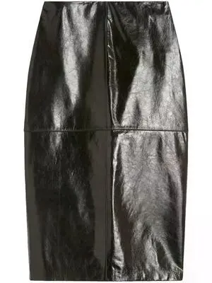 Max Mara Panelled Leather Skirt