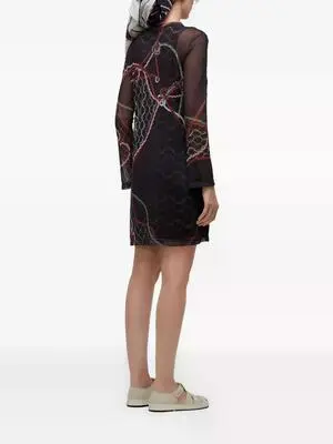 OSKLEN Printed Long-sleeve Mini Dress