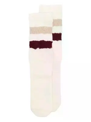 GOLDEN GOOSE Striped Socks - Neutrals