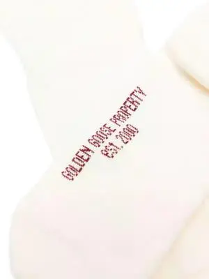 GOLDEN GOOSE Striped Socks - Neutrals