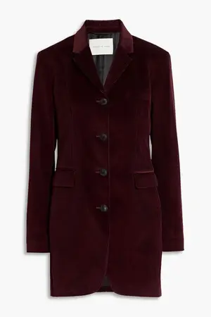 Veronica De Piante Aliyah Cotton-corduroy Blazer - Merlot