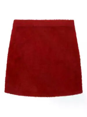 Helmut Lang Textured Mini Skirt - Red