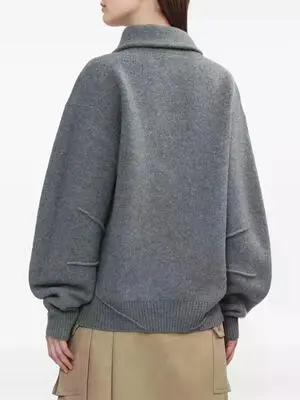 Helmut Lang Zip-collar Sweater - Grey