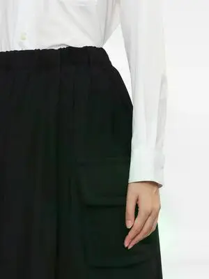 Comme Des Garçons Pleated Midi Skirt - Black