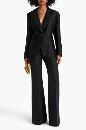 Zimmermann Wool And Silk-blend Satin Blazer