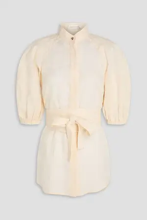 Zimmermann Belted Linen Blouse