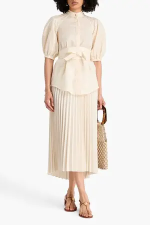 Zimmermann Belted Linen Blouse