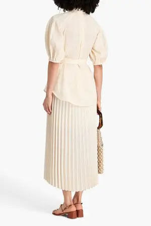 Zimmermann Belted Linen Blouse