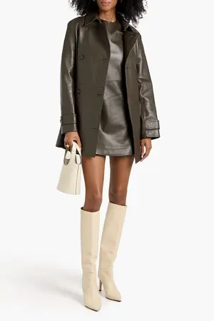 Veronica De Piante Charlotte Leather Trench Coat