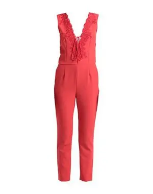 Ermanno Scervino Jumpsuit With Lace Detail - Red