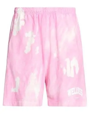 SPORTY & RICH Cotton Tie-dyed Shorts - Pink