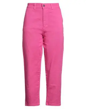 REBEL QUEEN BY LIU •JO Tapered Gabardine Pants - Fuchsia