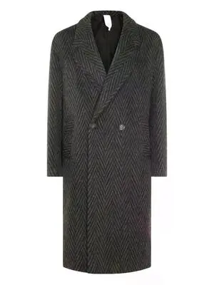 HEVO Herringbone Double-breasted Coat