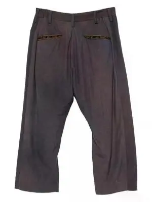 ZIGGY CHEN Dyed Wide-leg Trousers - Blue