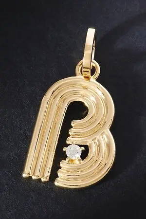 Adina Reyter Groovy Diamond Initial Hinged Charm - B