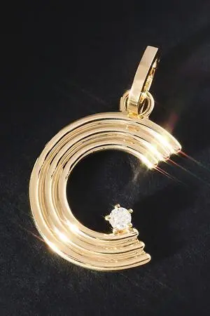 Adina Reyter Groovy Diamond Initial Hinged Charm C