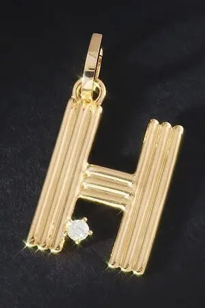Adina Reyter Groovy Diamond Initial Hinged Charm H