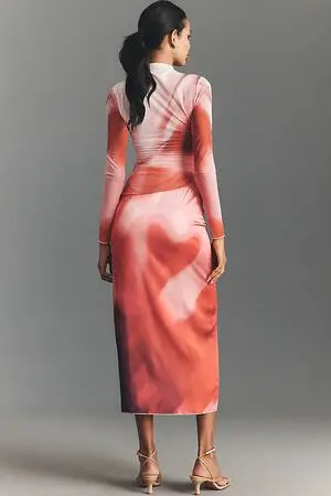 Significant Other Brianna Long-sleeve Wrap-front Maxi Dress
