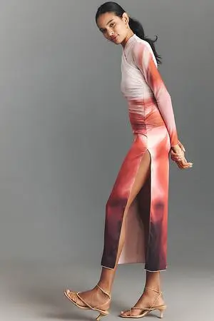 Significant Other Brianna Long-sleeve Wrap-front Maxi Dress