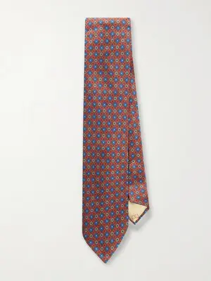 Rubinacci 8cm Printed Silk-twill Tie - Red