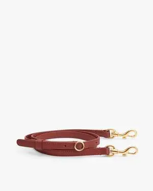 Cuyana Thin Adjustable Leather Strap - Dark Terracotta