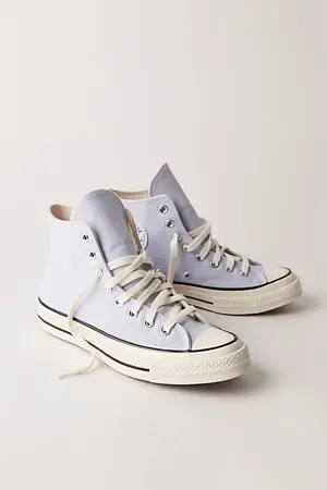 CONVERSE Chuck 70 Recycled Canvas High-top Sneakers - Blueberry Ice/egret/black