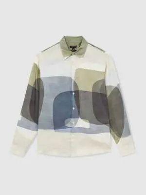 REISS Felix Abstract-print Regular-fit Shirt