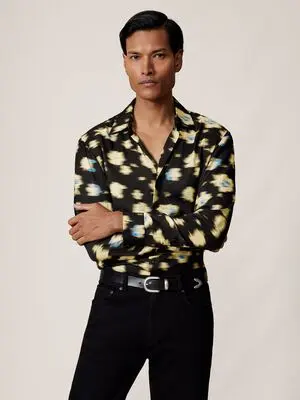 REISS Petal Abstract Floral-print Shirt