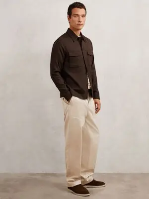 REISS Daviday Twill Twin-pocket Overshirt