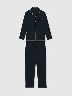 REISS Set Aubery Set Cotton Piped Pyjamas Set