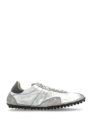 MAISON MARGIELA Low Top Metallic Sneakers - Silver