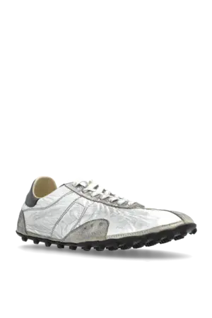 MAISON MARGIELA Low Top Metallic Sneakers - Silver
